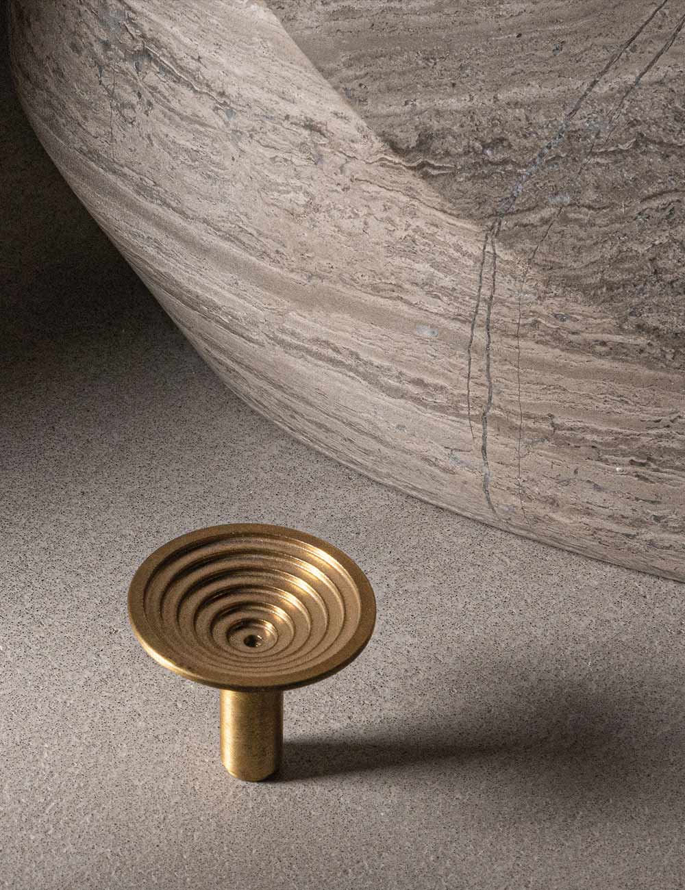 TERRACE knob - Satin Brass – BRANDT Copenhagen