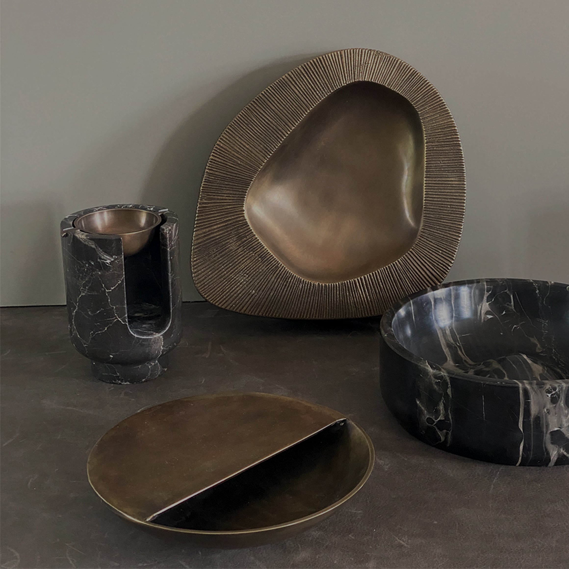 COVA bowl in burnished brass metal – BRANDT Copenhagen